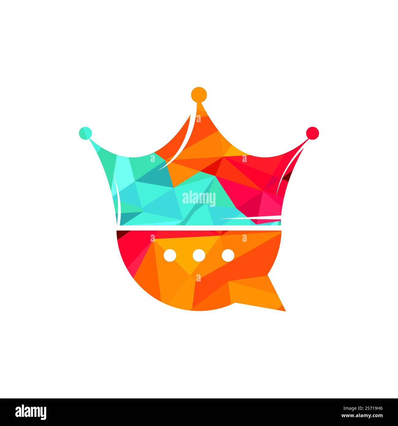 King chat vector logo design template. Chat with crown icon design ...
