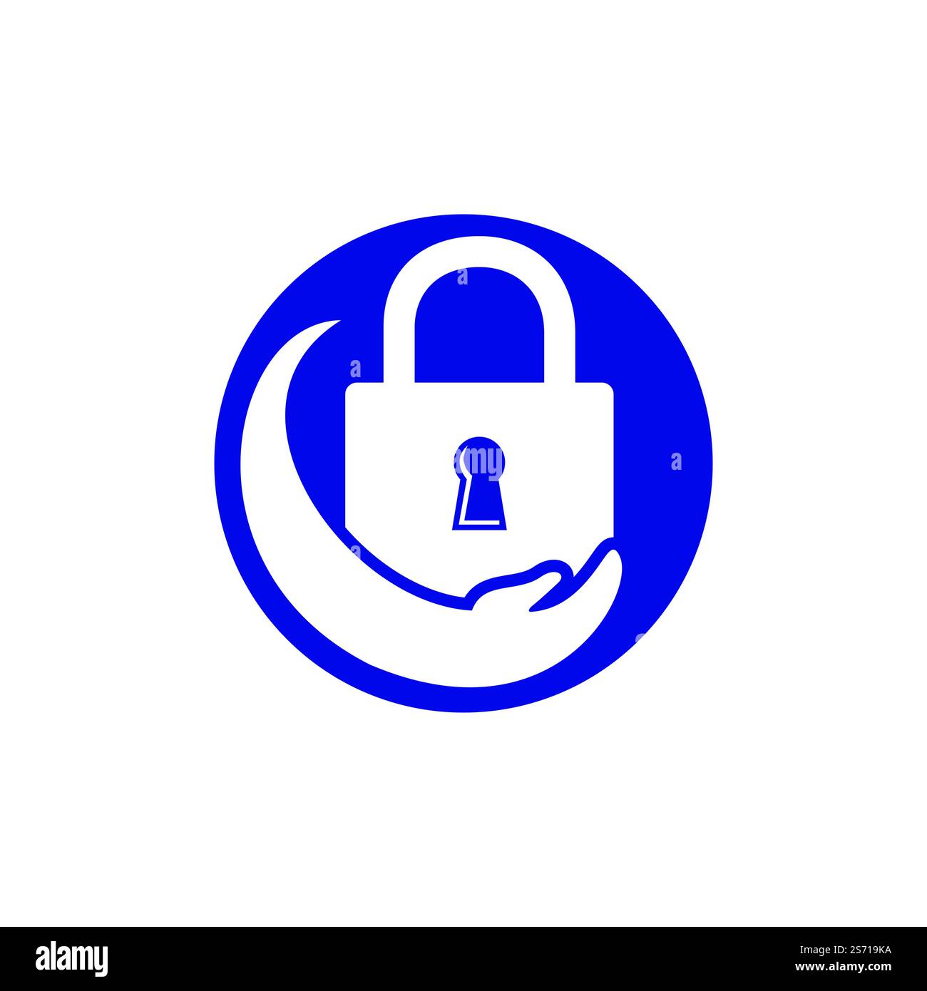 Security care vector logo design template. Vector illustration of hand ...