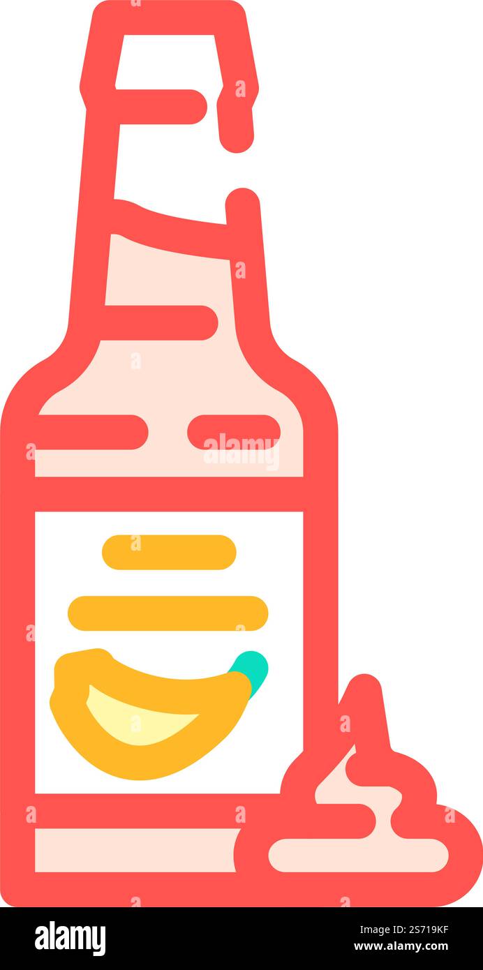 spicy garlic sauce color icon vector. spicy garlic sauce sign. isolated ...