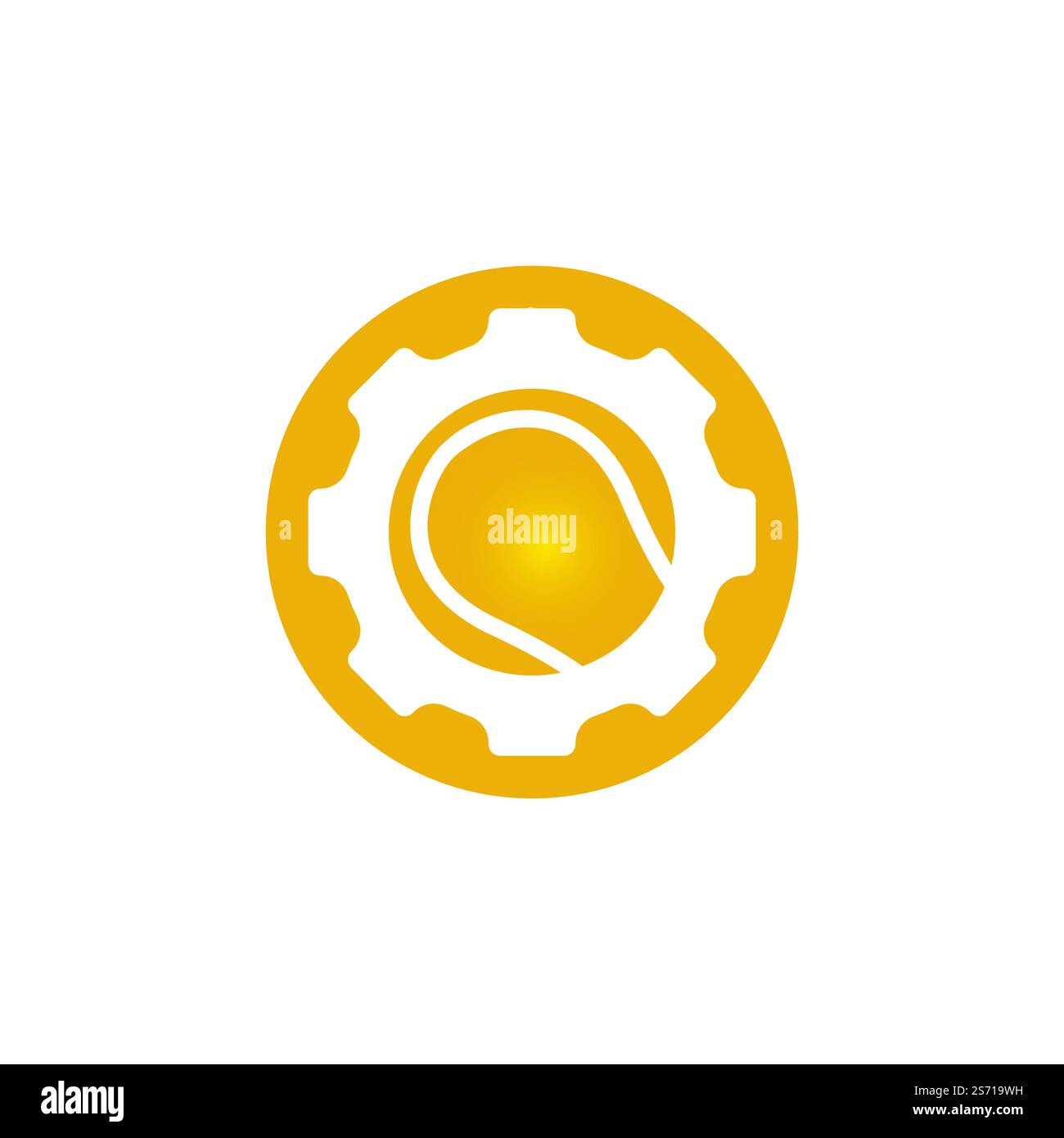 Tennis Gear vector logo design template. Unique tennis and industrial ...