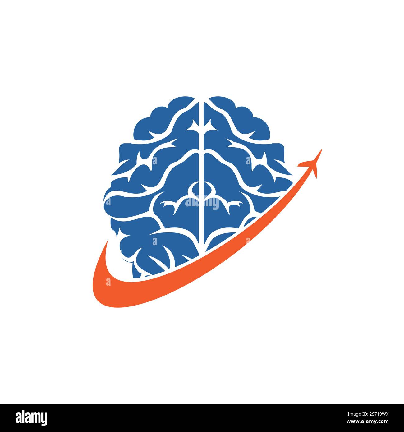 Smart travel vector logo design. Brain travel logo icon design Stock ...