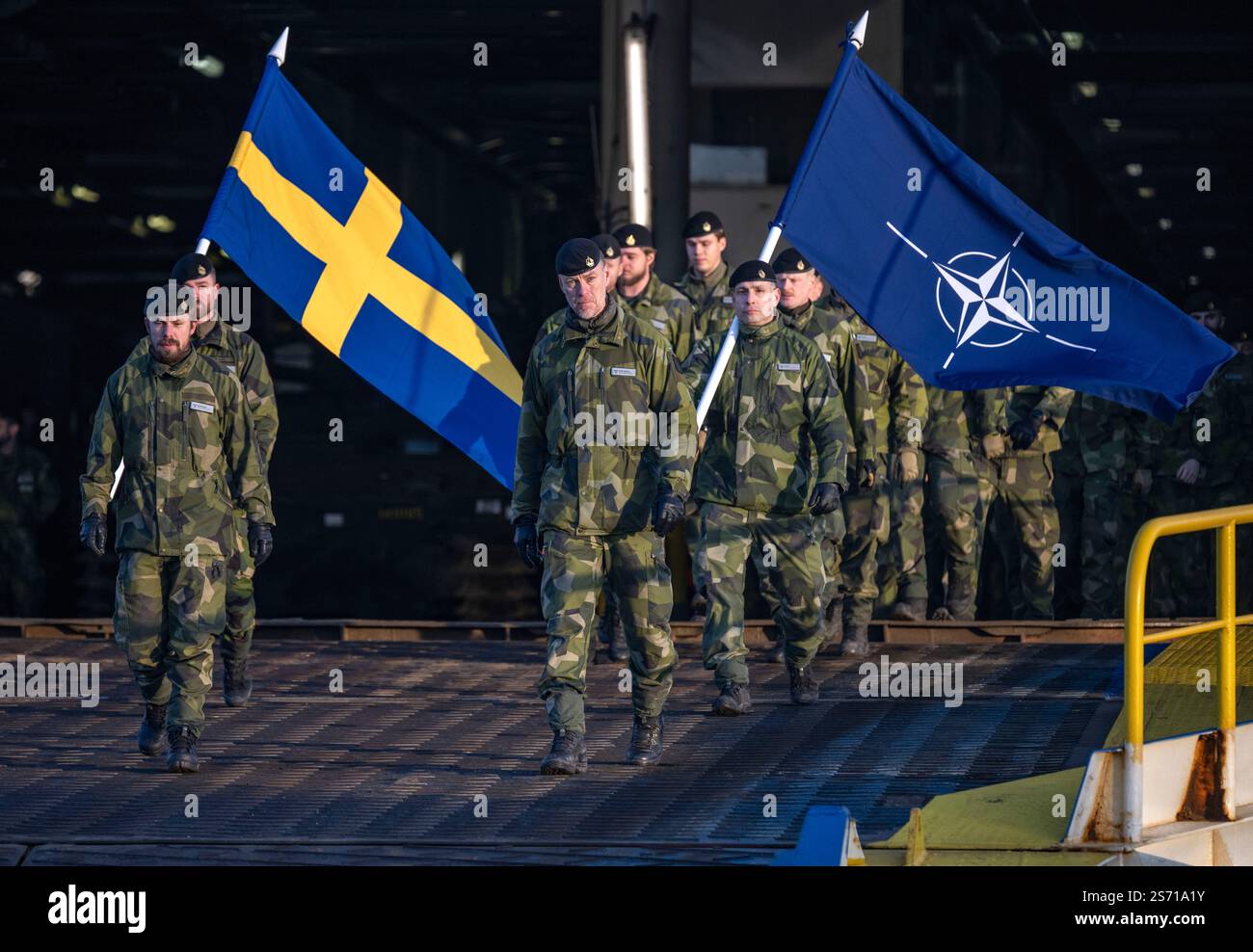 Riga, Latvia. 18th Jan, 2025. RIGA 2025-01-18 Swedish battalion ...