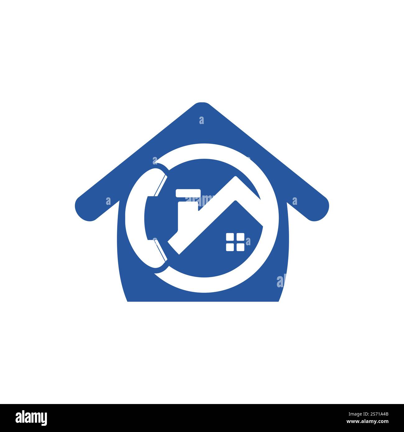 Home call logo Stock Vector Images - Alamy