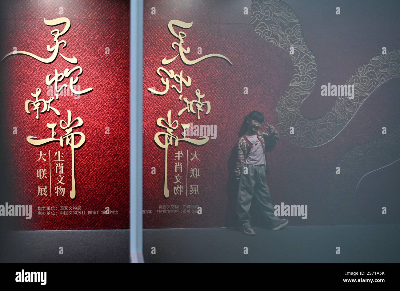 Beijing, China. 18th Jan, 2025. A girl poses for photos at a Chinese ...
