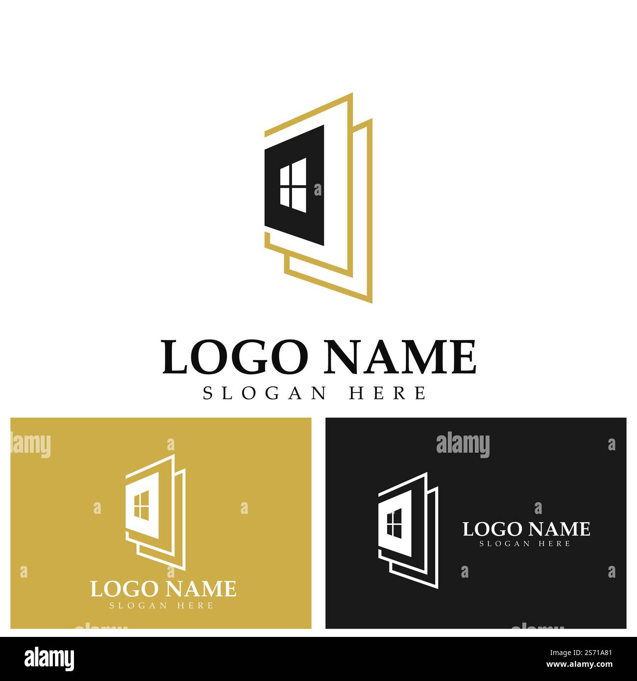 niche door window shape logo vector icon illustration Stock Vector ...