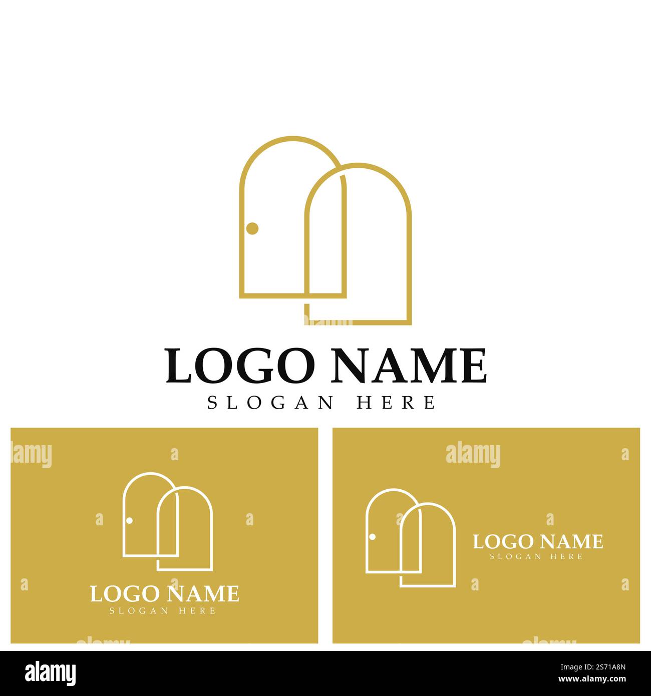 niche door window shape logo vector icon illustration Stock Vector ...