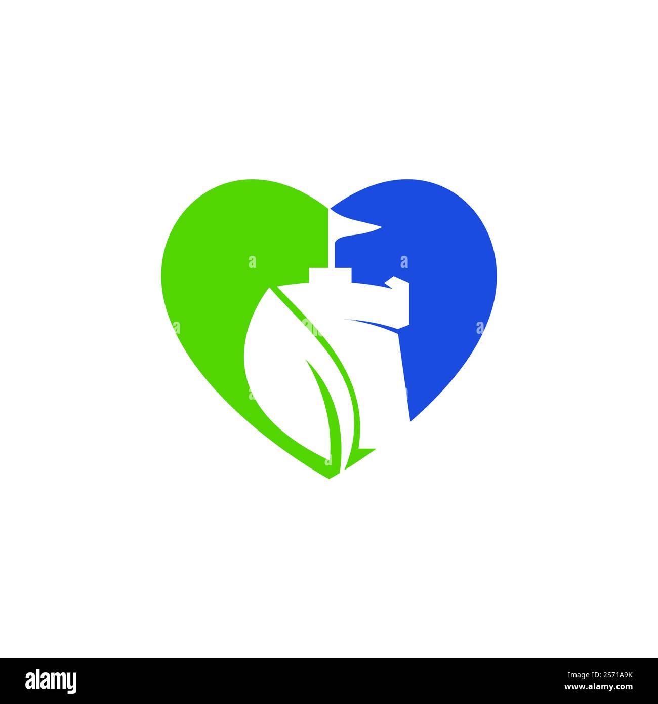 Castle with leaf and heart icon vector logo. Nature Castle logo designs ...