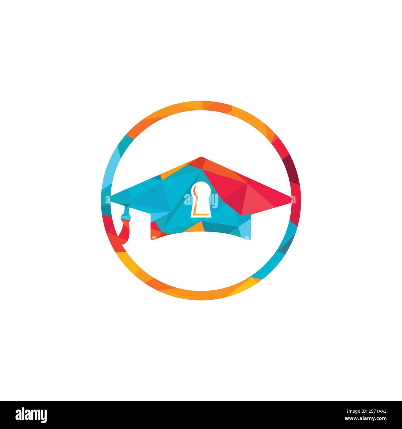 Education security logo design concept. Illustration of a key padlock ...