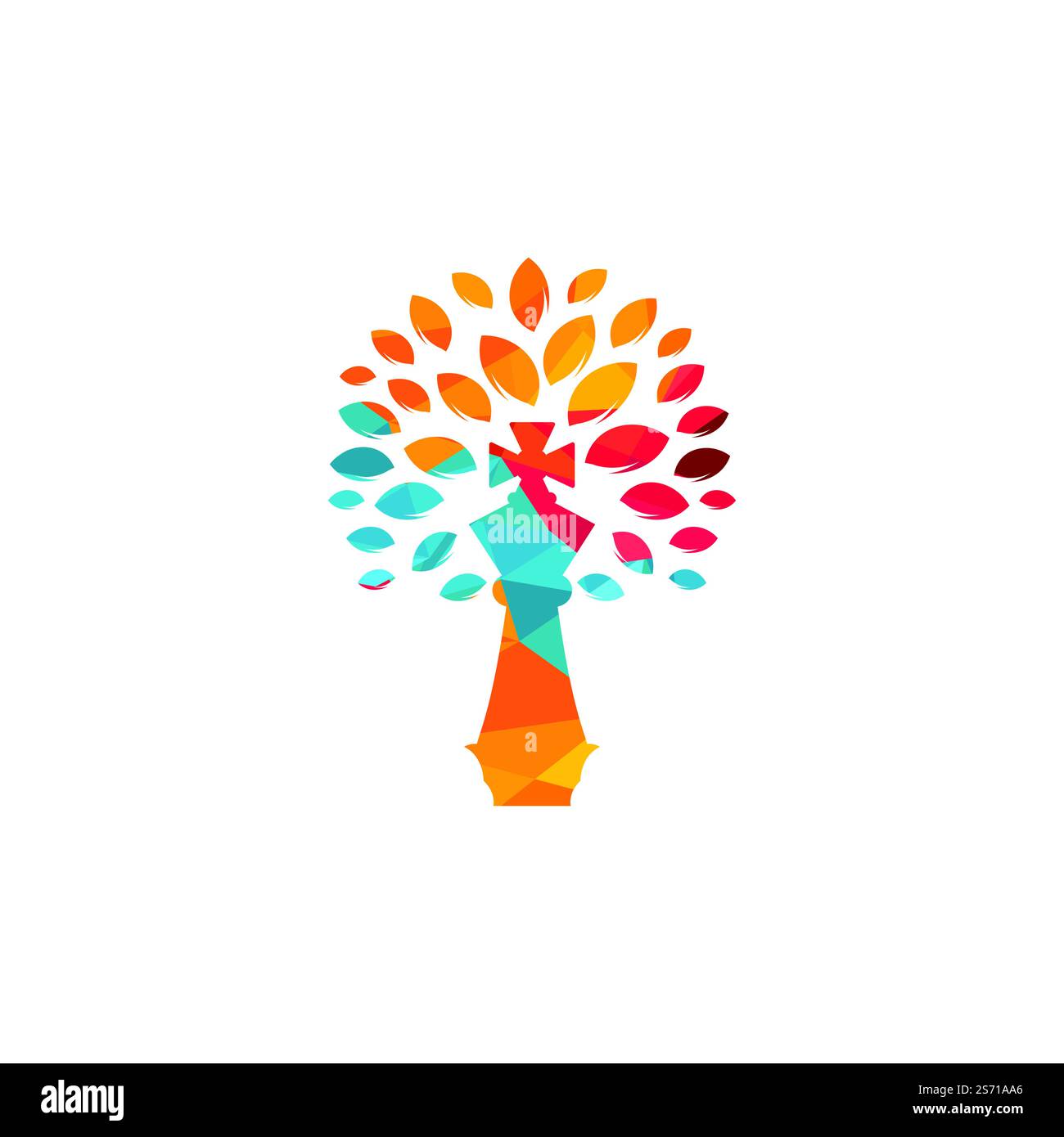Chess tree vector logo design. Nature green strategy logo concept Stock ...
