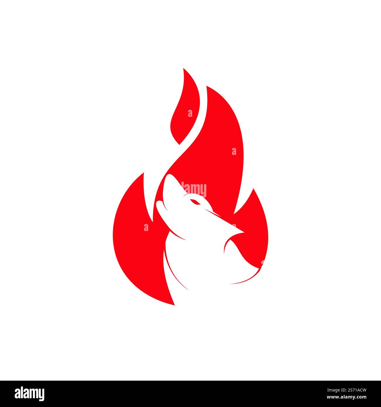 Wolf fire vector logo design template Stock Vector Image & Art - Alamy