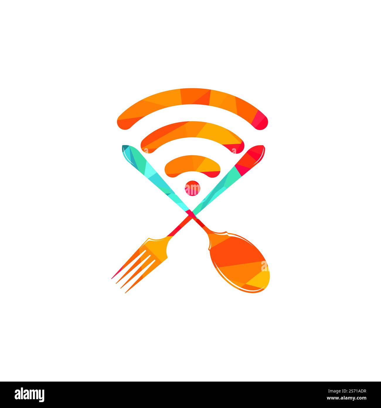 Food signal online food ordering logo design. Order food on internet ...