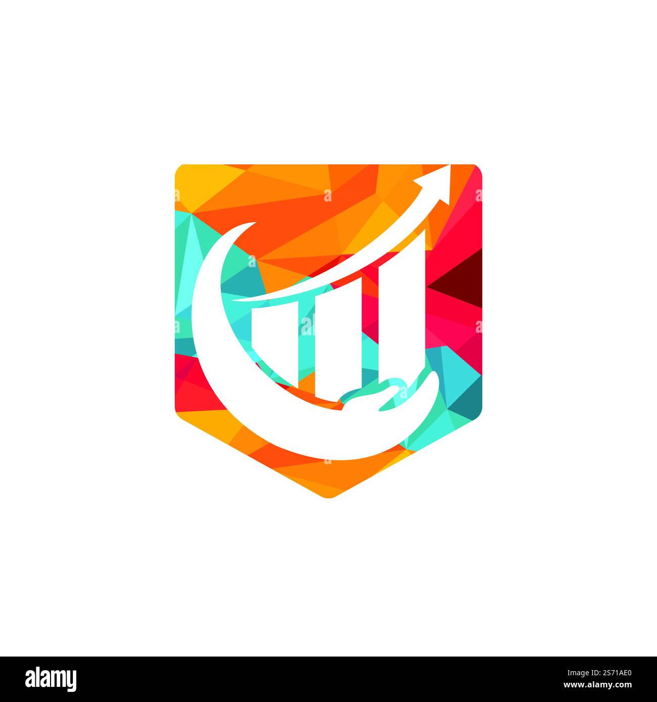 Stats Care vector logo design. Finance Care logo design template Stock ...