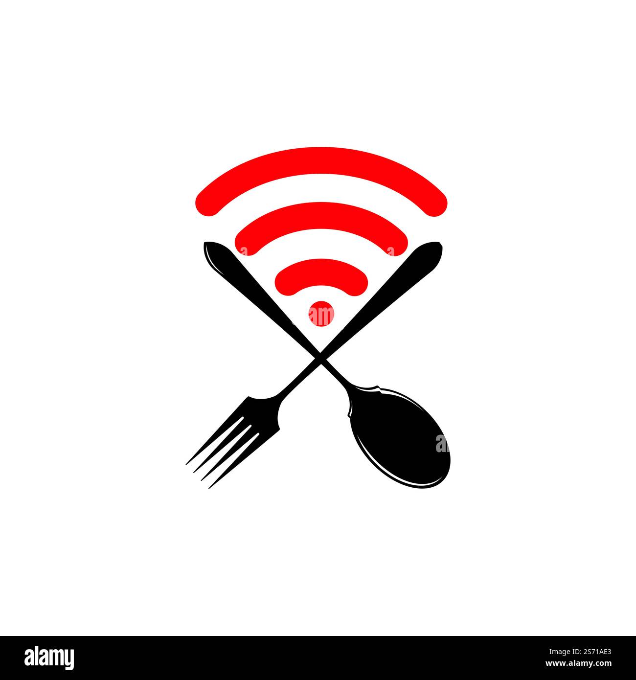 Food signal online food ordering logo design. Order food on internet ...