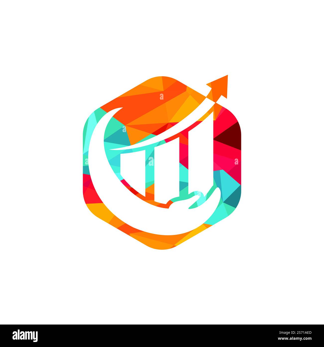 Stats Care vector logo design. Finance Care logo design template Stock ...