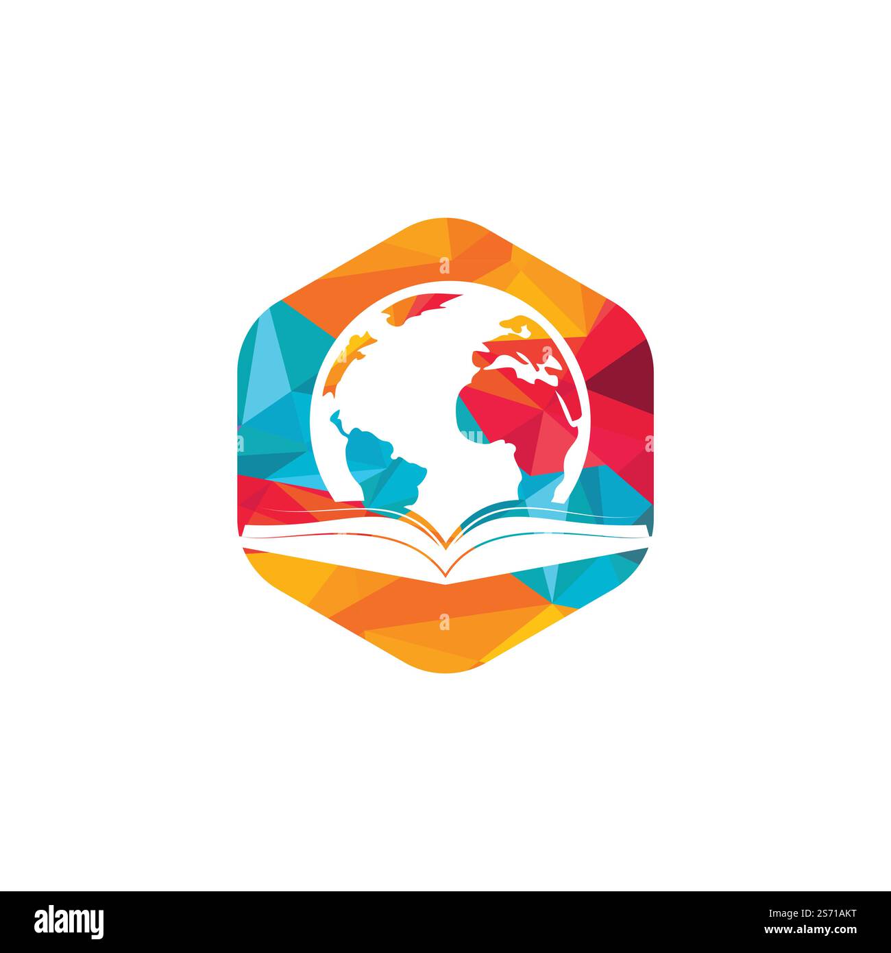 Book world vector logo template. Global book education design logo ...