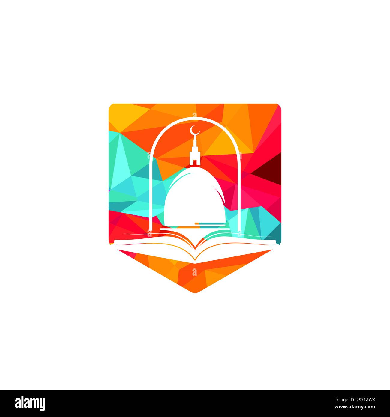 Islamic school vector logo design. Muslim learning logo template Stock ...