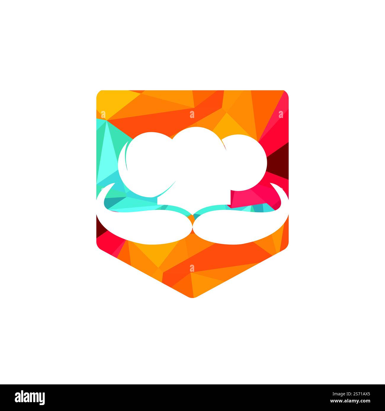 Mister Chef vector logo design template. Chef cap and mustache icon ...