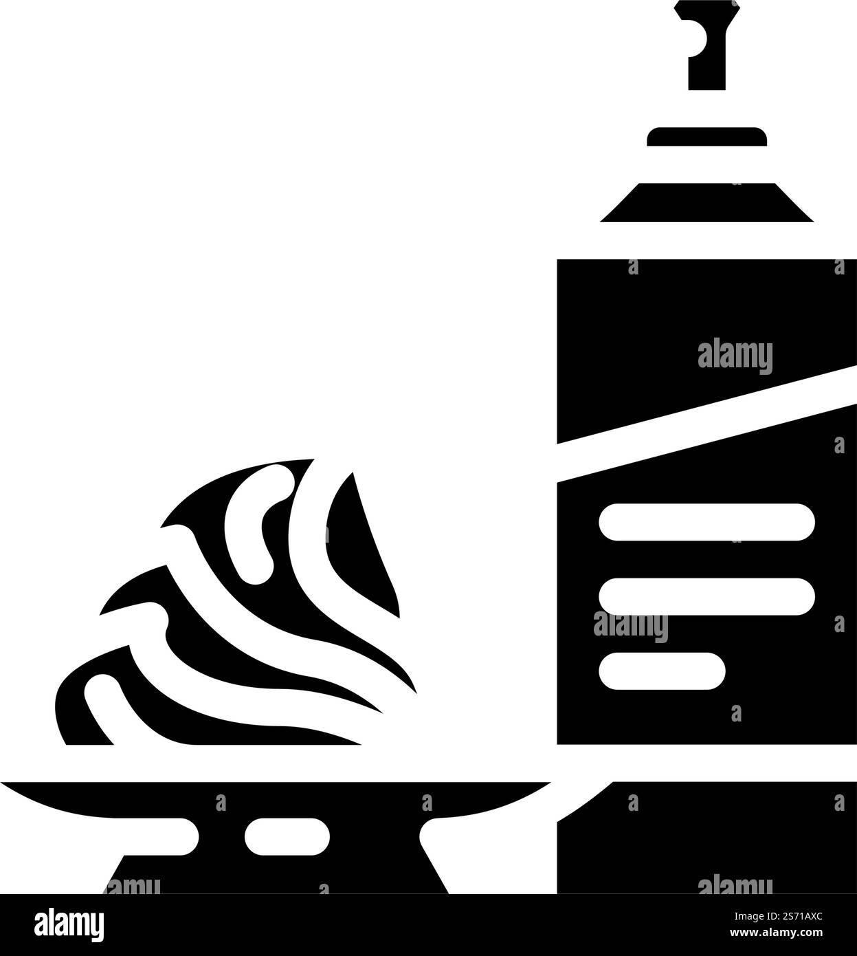 whipped cream milk product glyph icon vector. whipped cream milk ...