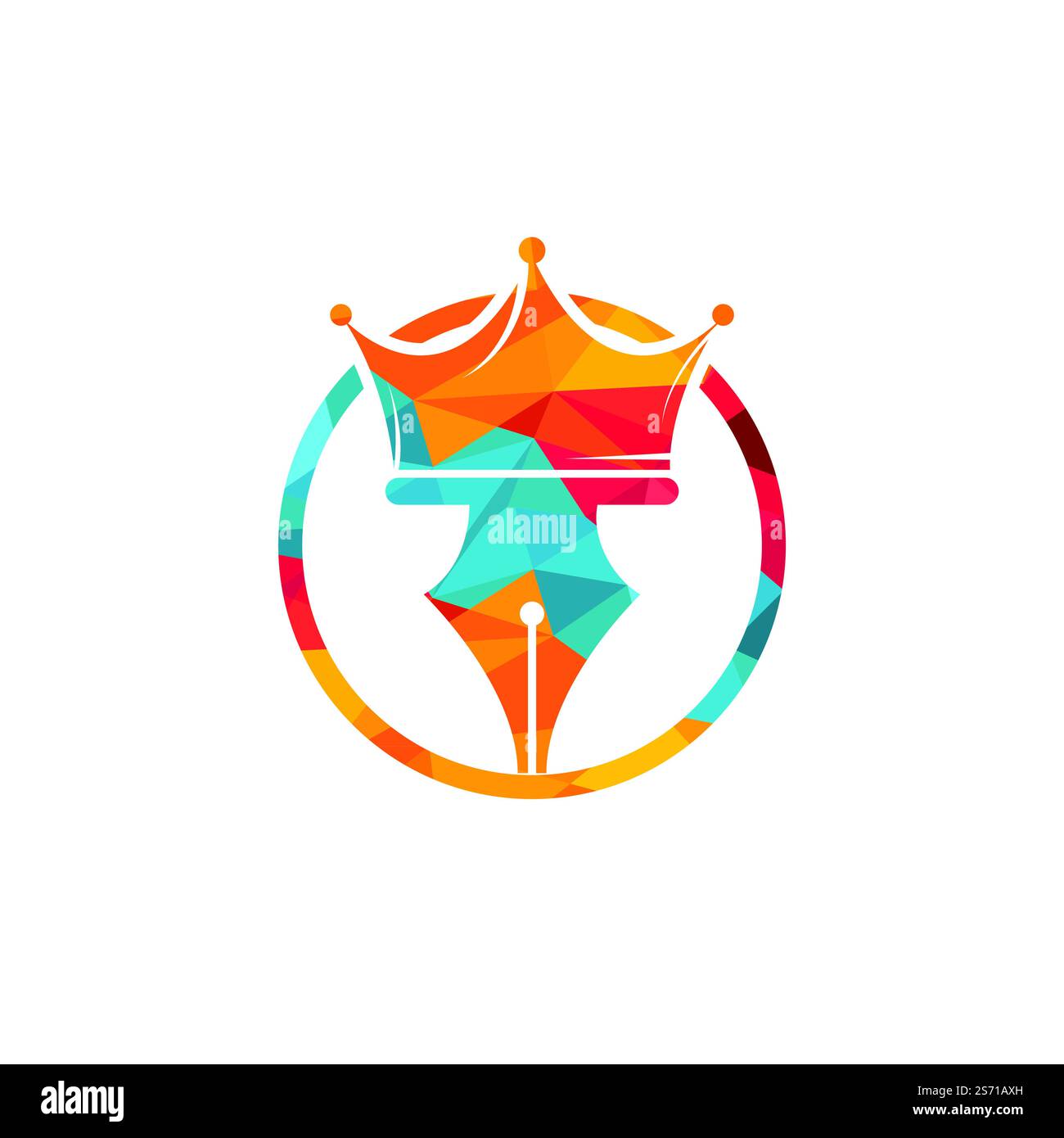 King pen vector logo design. Royal Pen crown Logo design vector ...