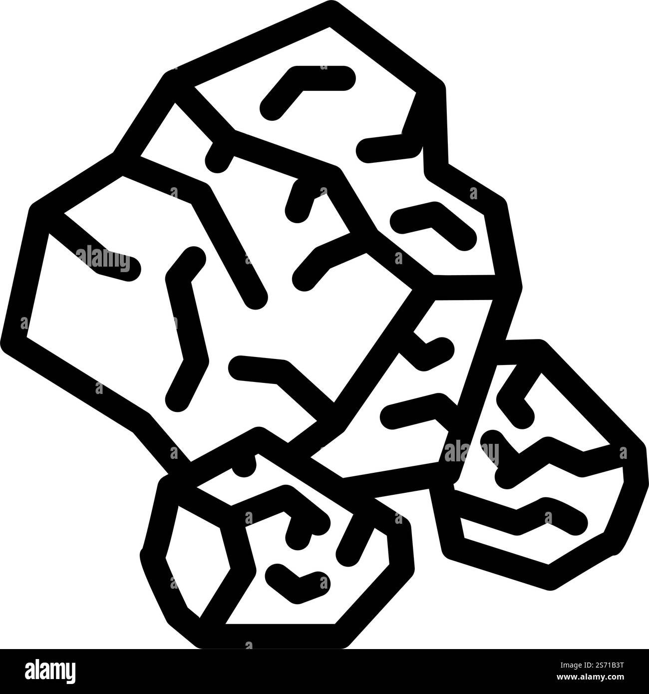 salt crystals line icon vector. salt crystals sign. isolated contour ...