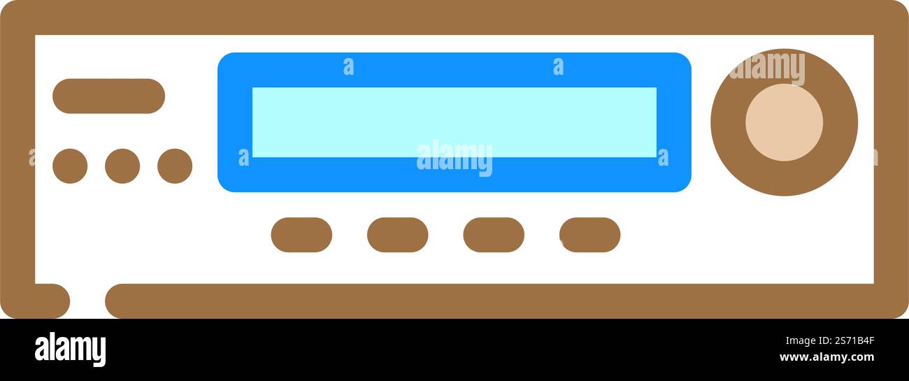 pager retro gadget color icon vector. pager retro gadget sign. isolated ...