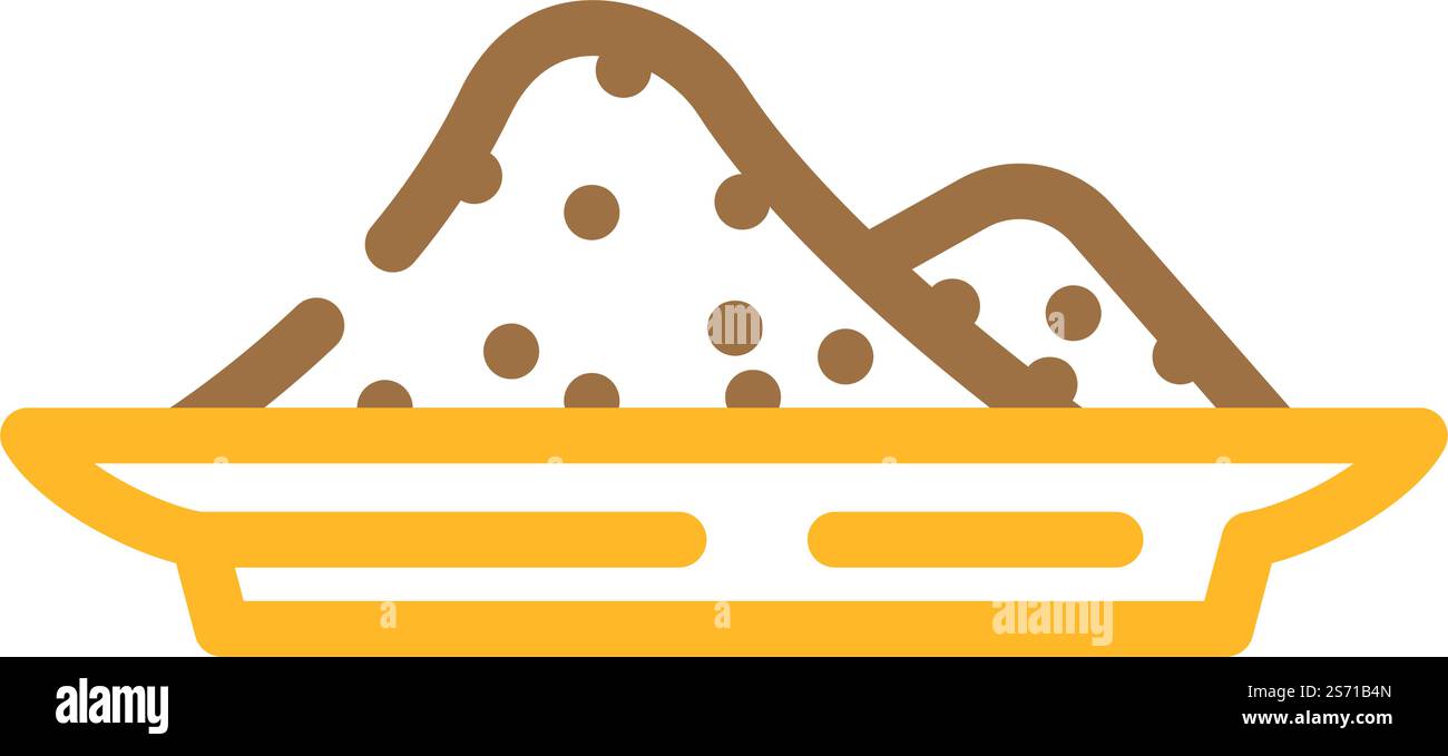 smoked salt color icon vector. smoked salt sign. isolated symbol ...
