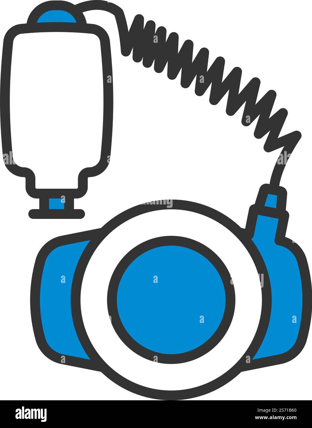 Icon Of Portable Circle Macro Flash. Editable Bold Outline With Color ...