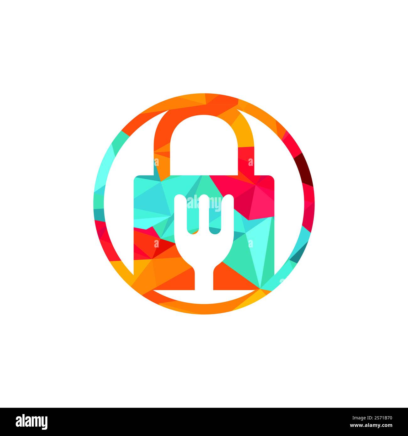 Food security vector logo design template. Food safety icon design ...