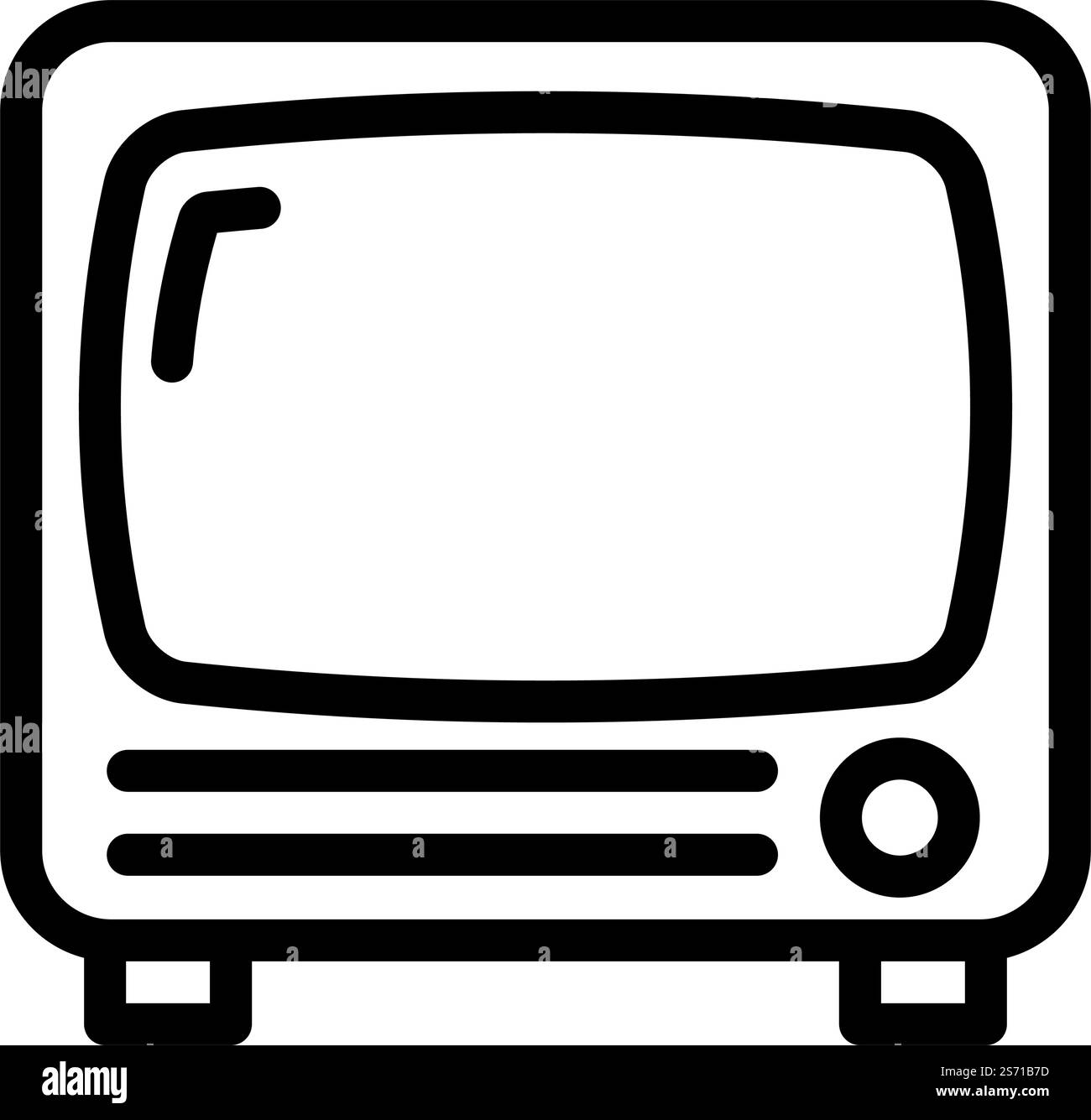 television retro gadget line icon vector. television retro gadget sign ...