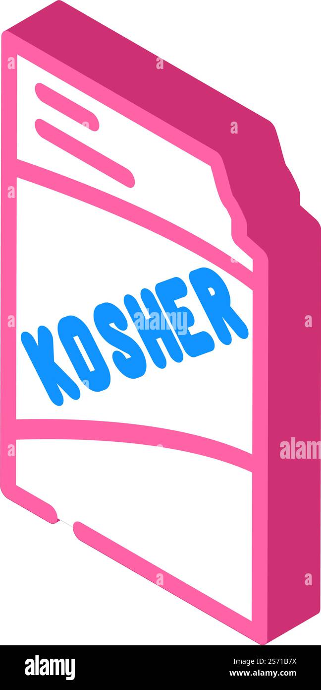 kosher salt isometric icon vector. kosher salt sign. isolated symbol ...
