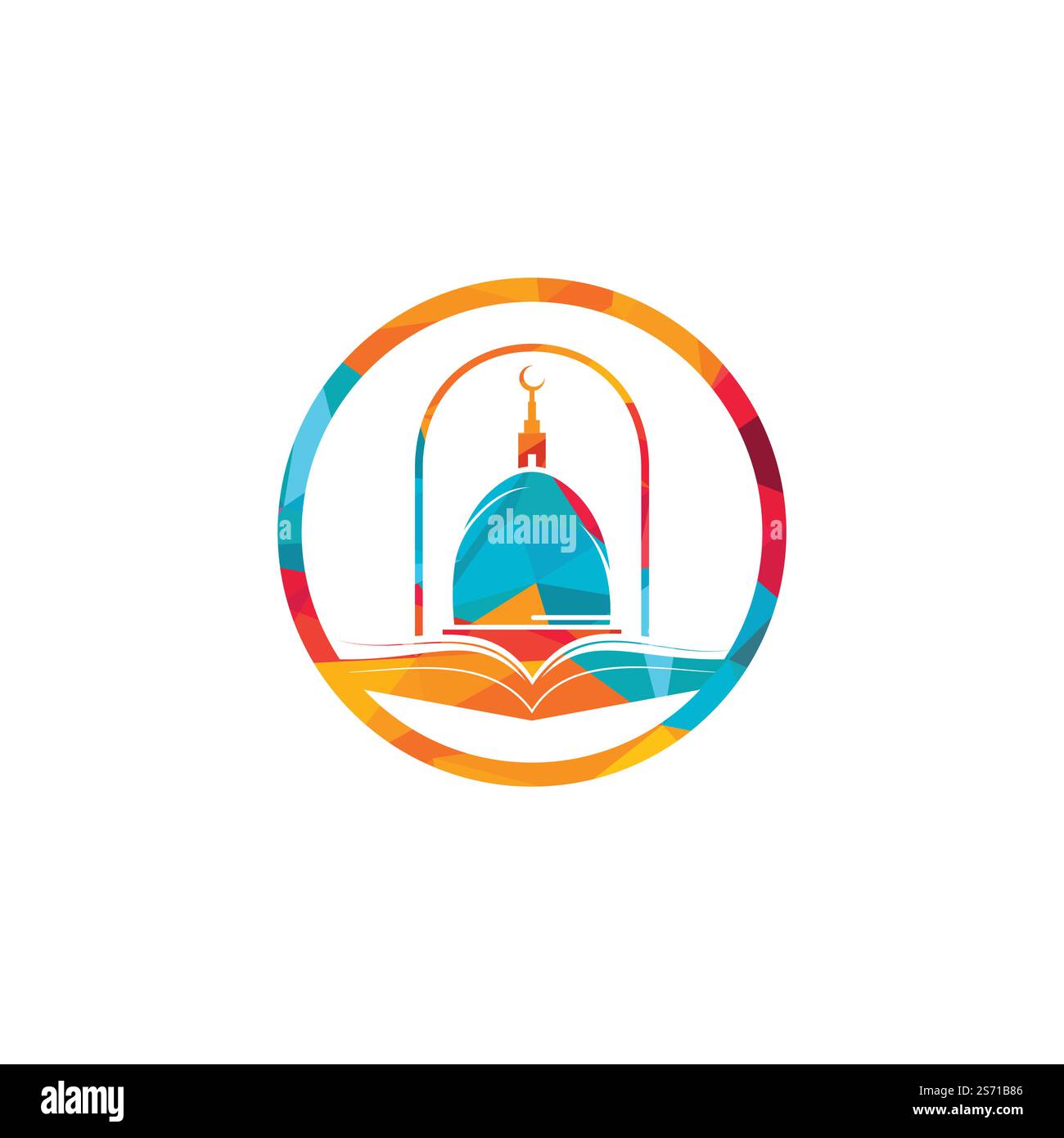 Islamic school vector logo design. Muslim learning logo template Stock ...