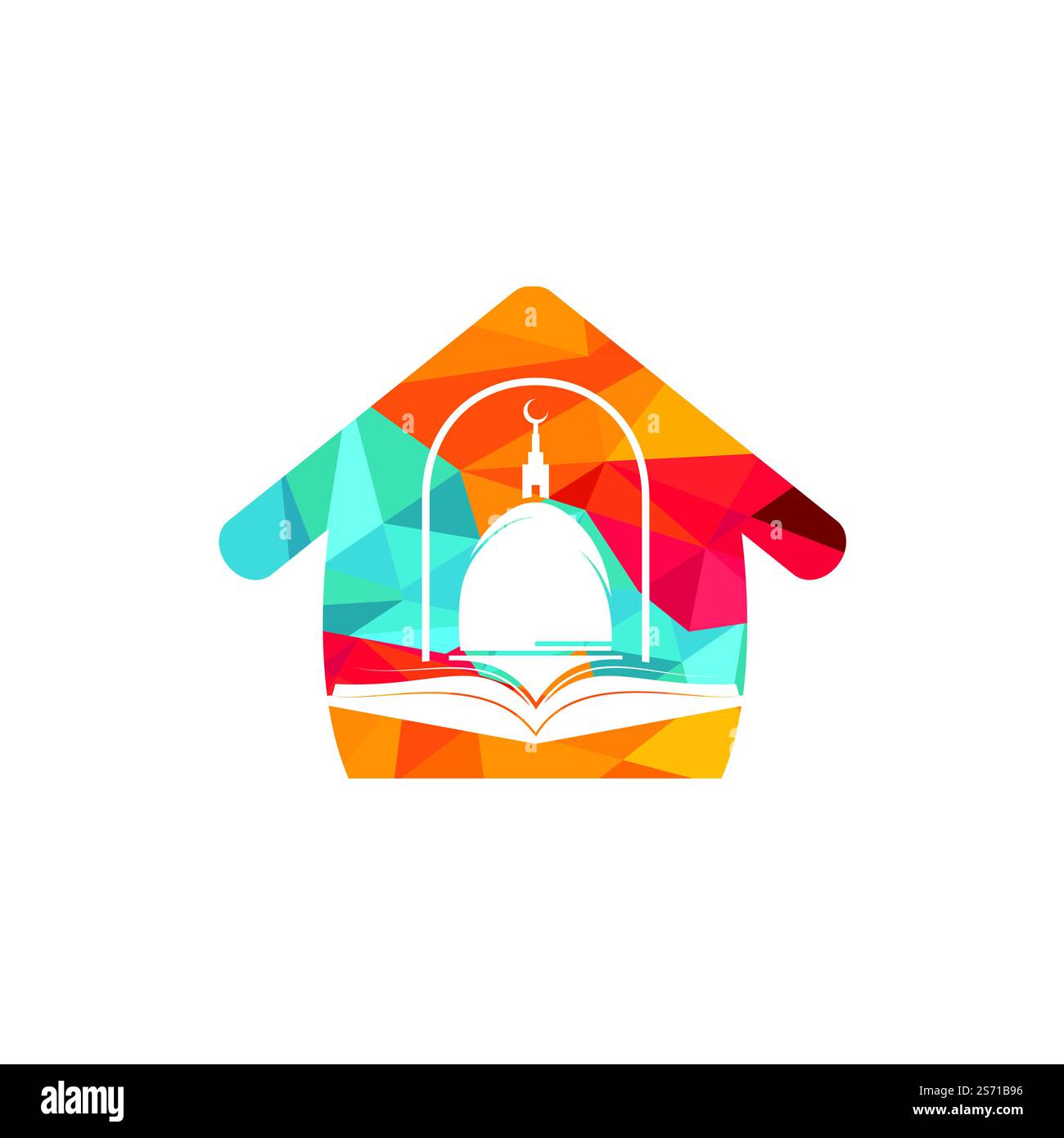 Islamic school vector logo design. Muslim learning logo template Stock ...