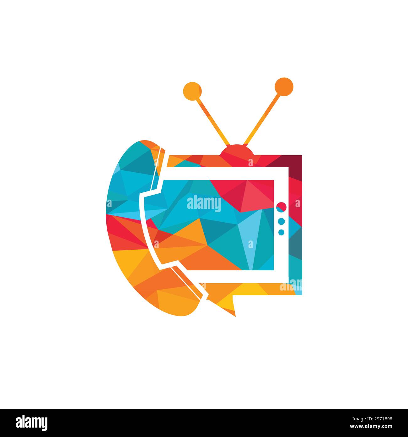 Television Phone Call Logo Template Design Stock Vector Image & Art - Alamy