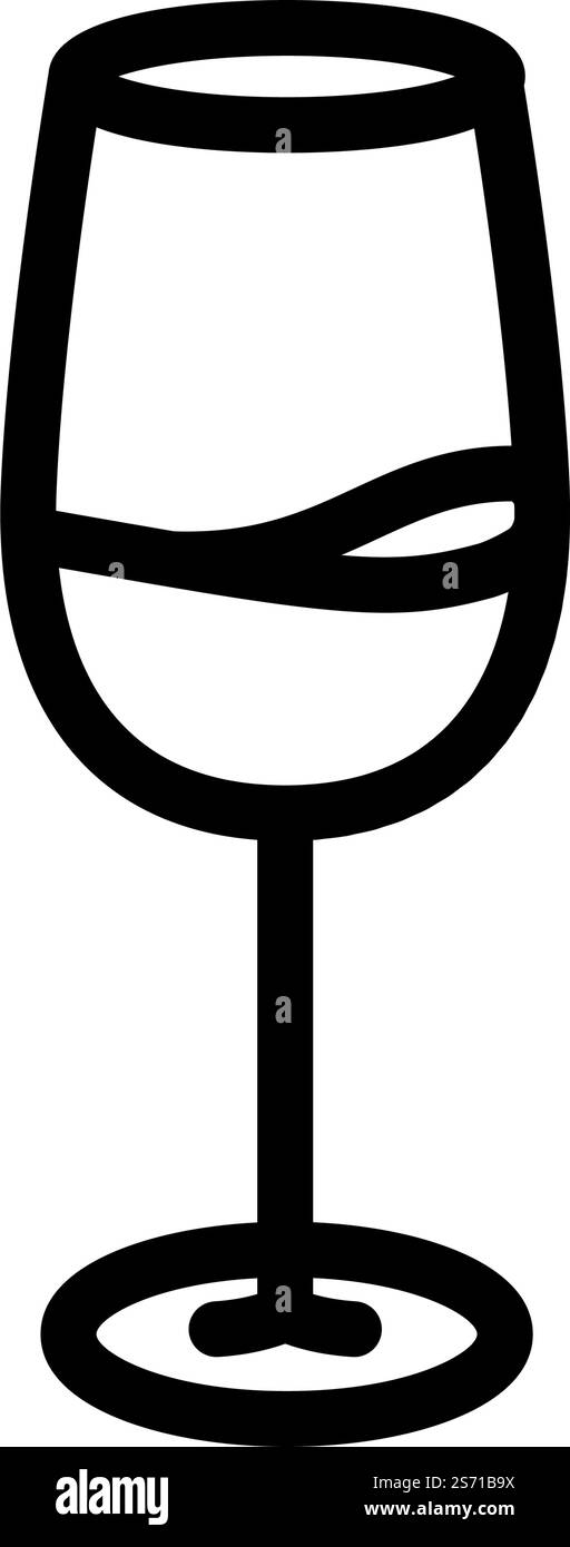 goblet wine glass line icon vector. goblet wine glass sign. isolated ...