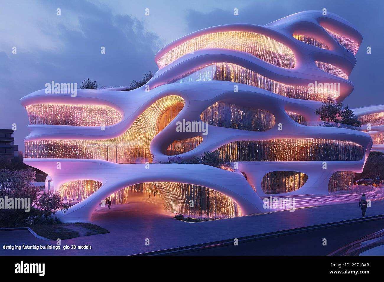 This structure displays extraordinary architecture with fluid forms and ...