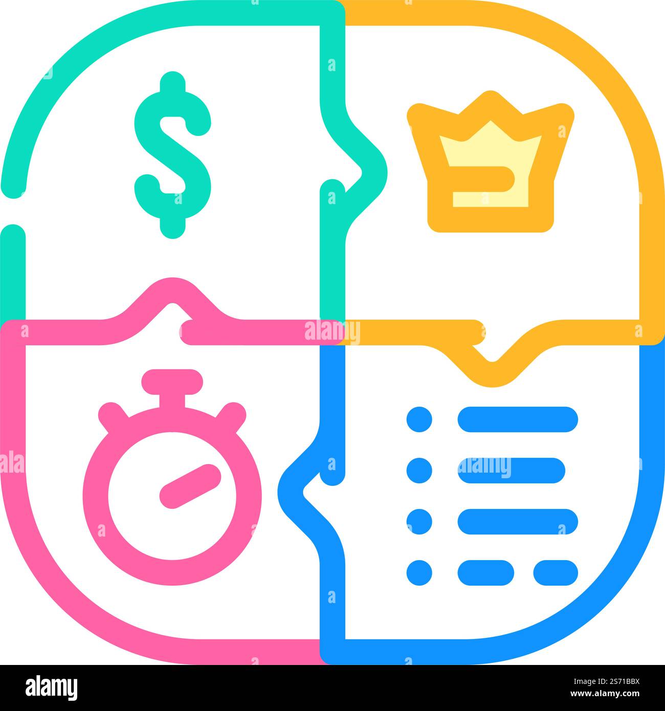 bant budget authority needs timeline color icon vector. bant budget ...