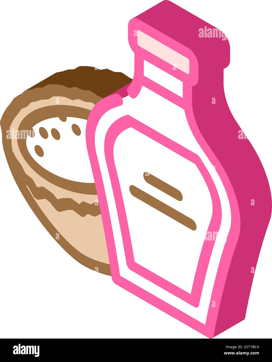 syrup coconut tropical isometric icon vector. syrup coconut tropical ...