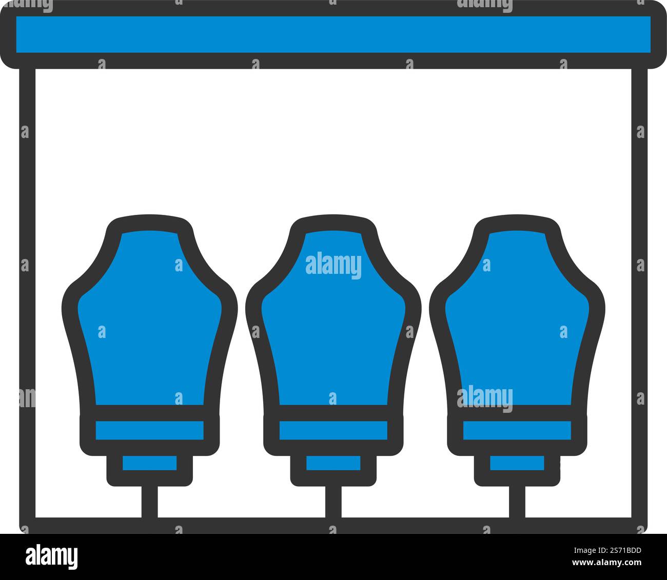 Icon Of Football Player’s Bench. Editable Bold Outline With Color Fill ...