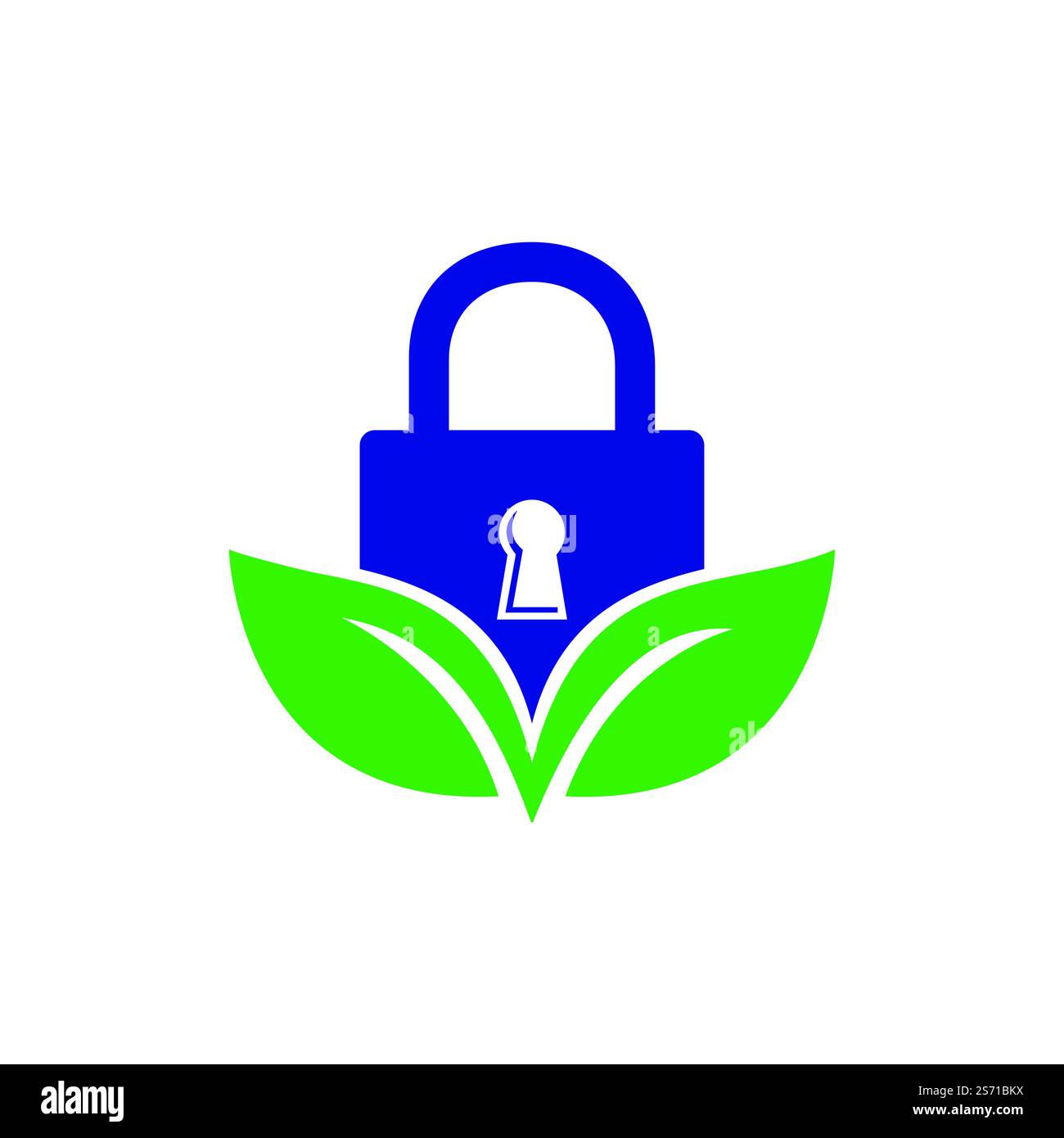 Padlock leaf vector logo design. Nature security lock logo design ...