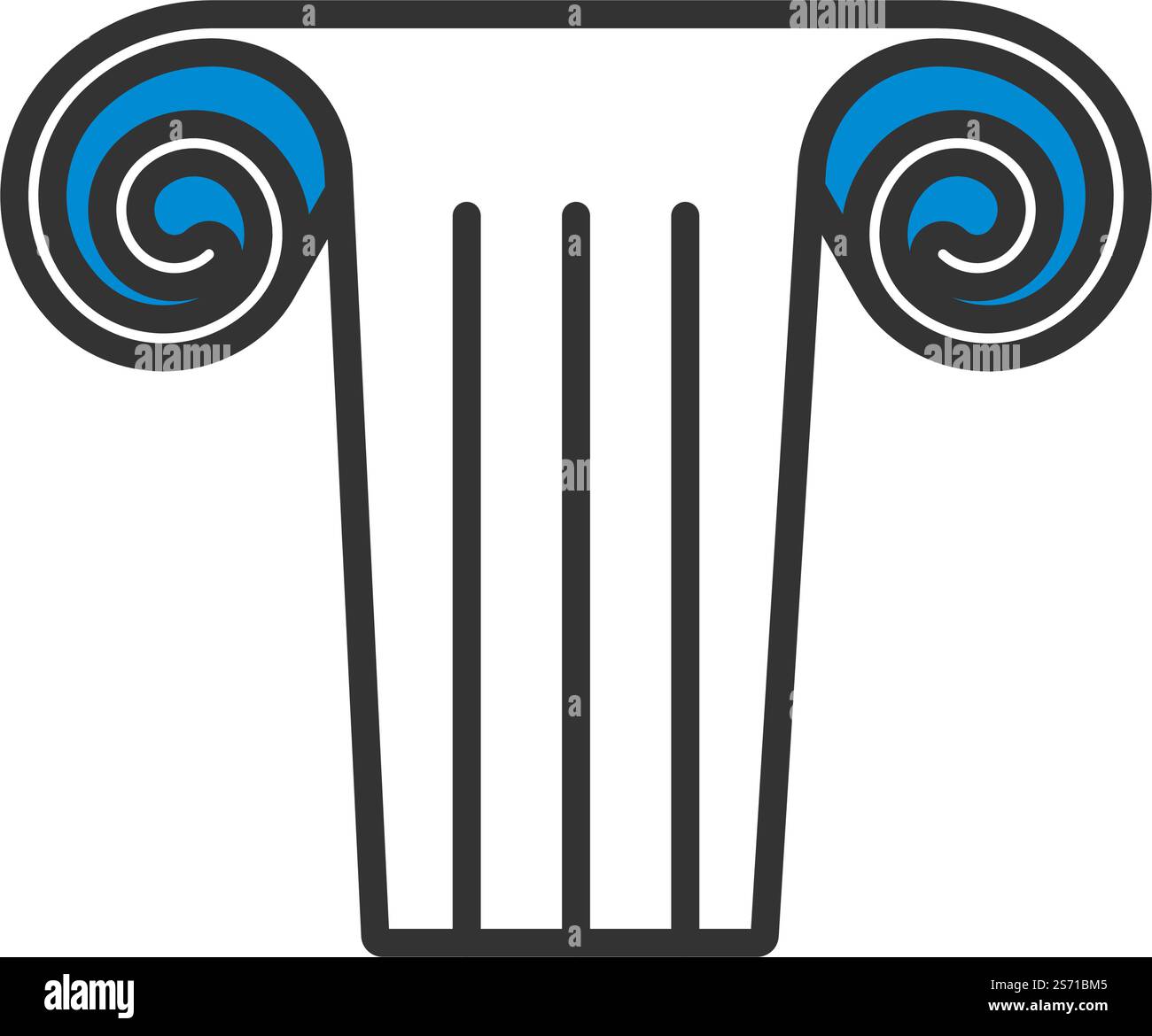 Icon Of Antique Column. Editable Bold Outline With Color Fill Design ...