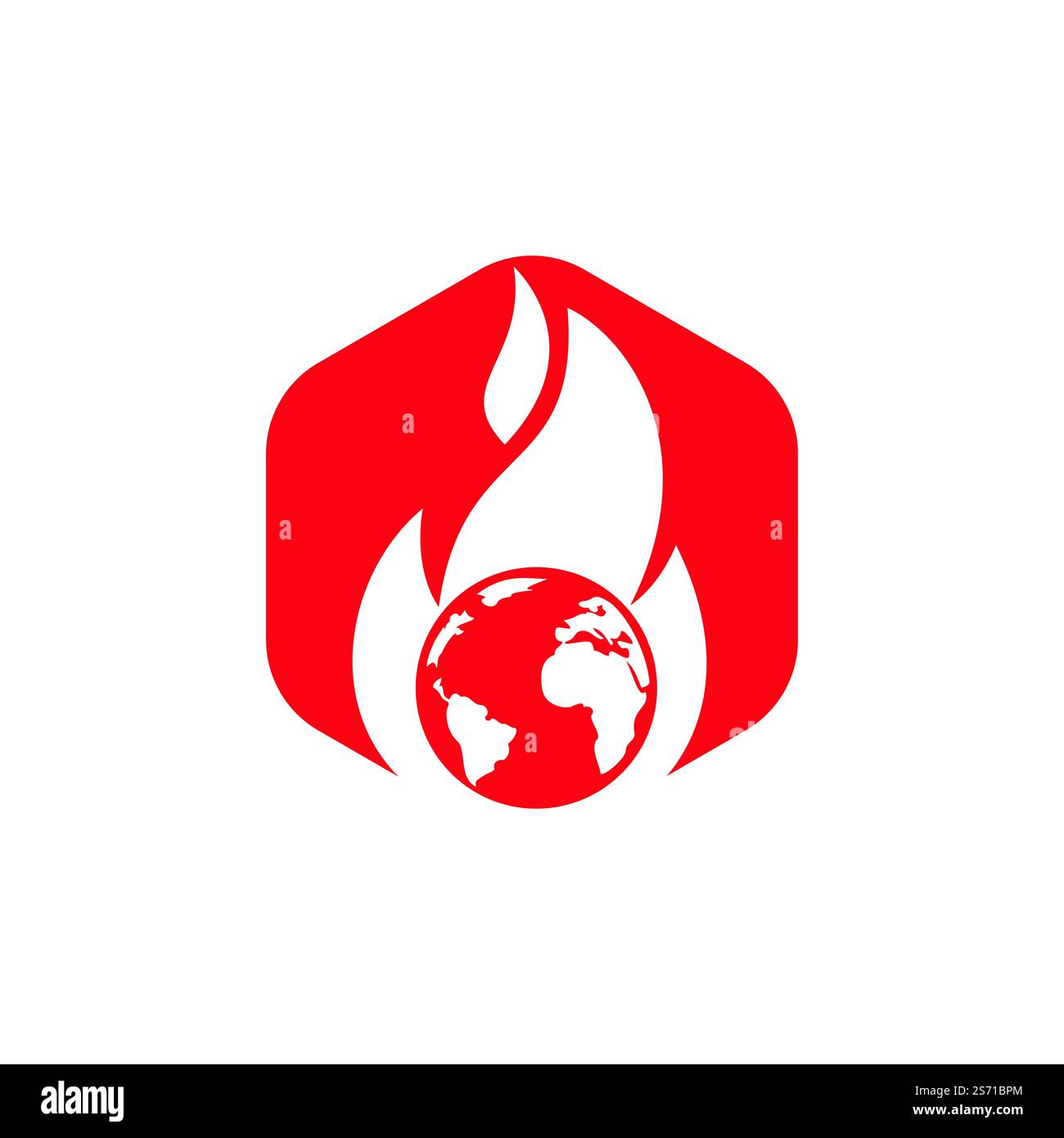 Fire Planet vector logo design template. Fire and earth icon design ...