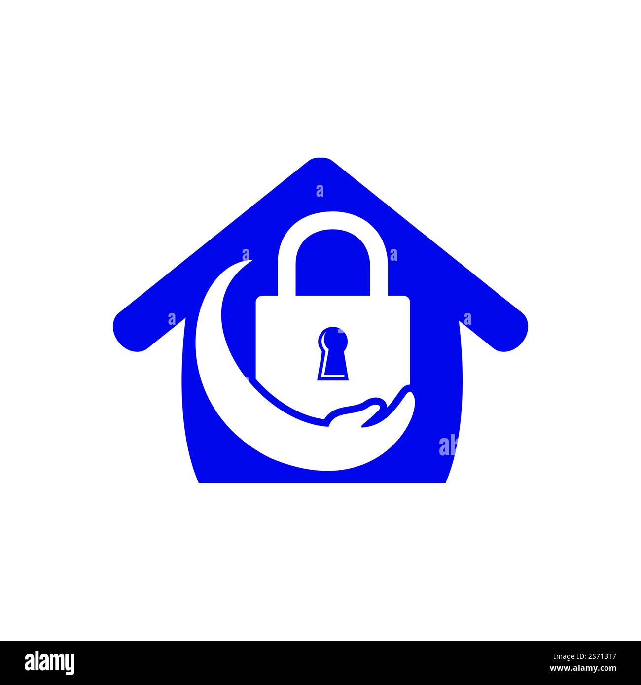 Security care vector logo design template. Vector illustration of hand ...