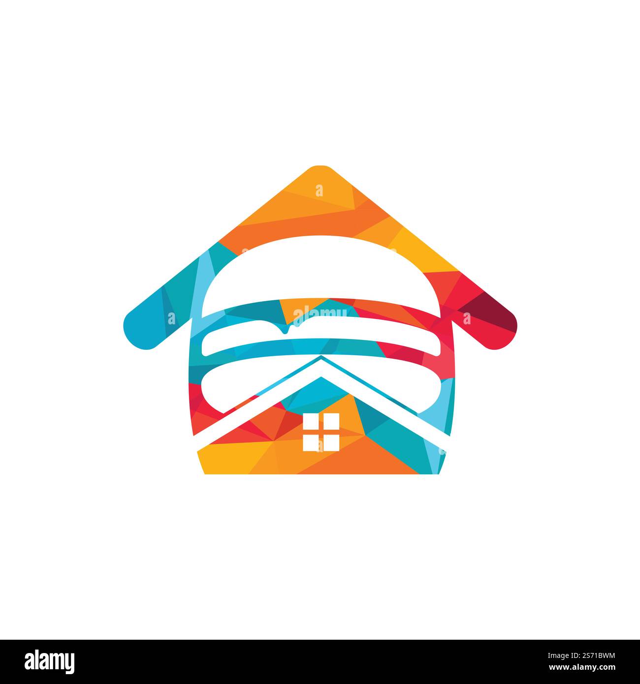 Burger house vector logo design. American classic burger house logo ...