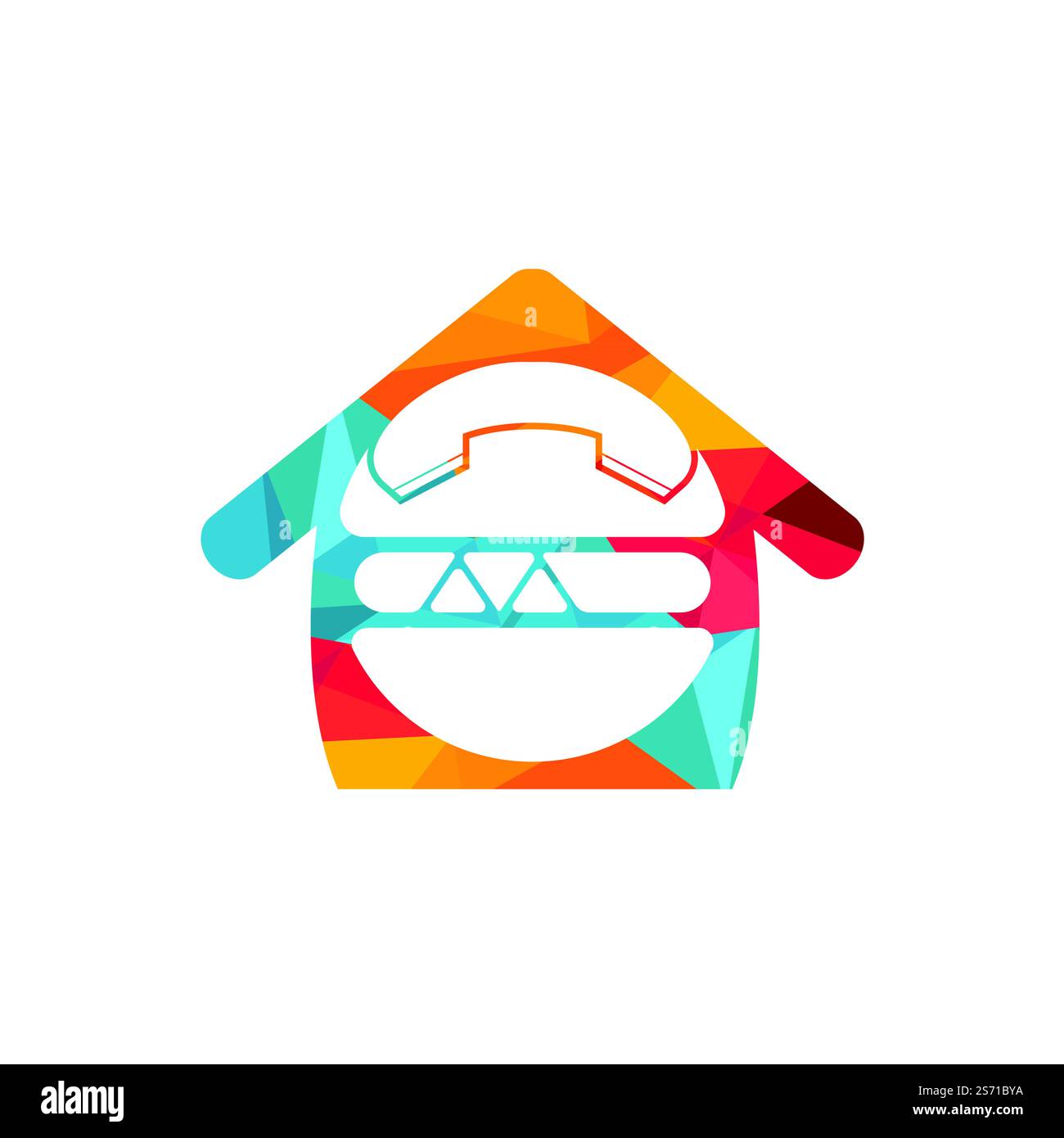 Food call logo design. Burger delivery logo concept. Hamburger and ...