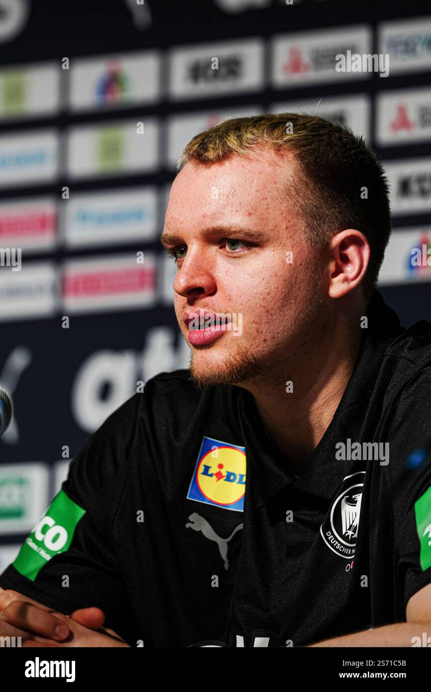 Justus Fischer (Deutschland, #54) DEN, Pressekonferenz Deutschland ...