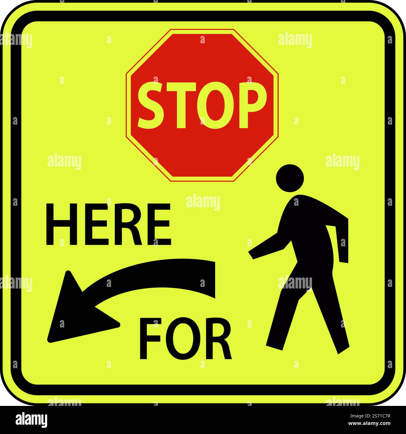 Foot stop sign Stock Vector Images - Alamy