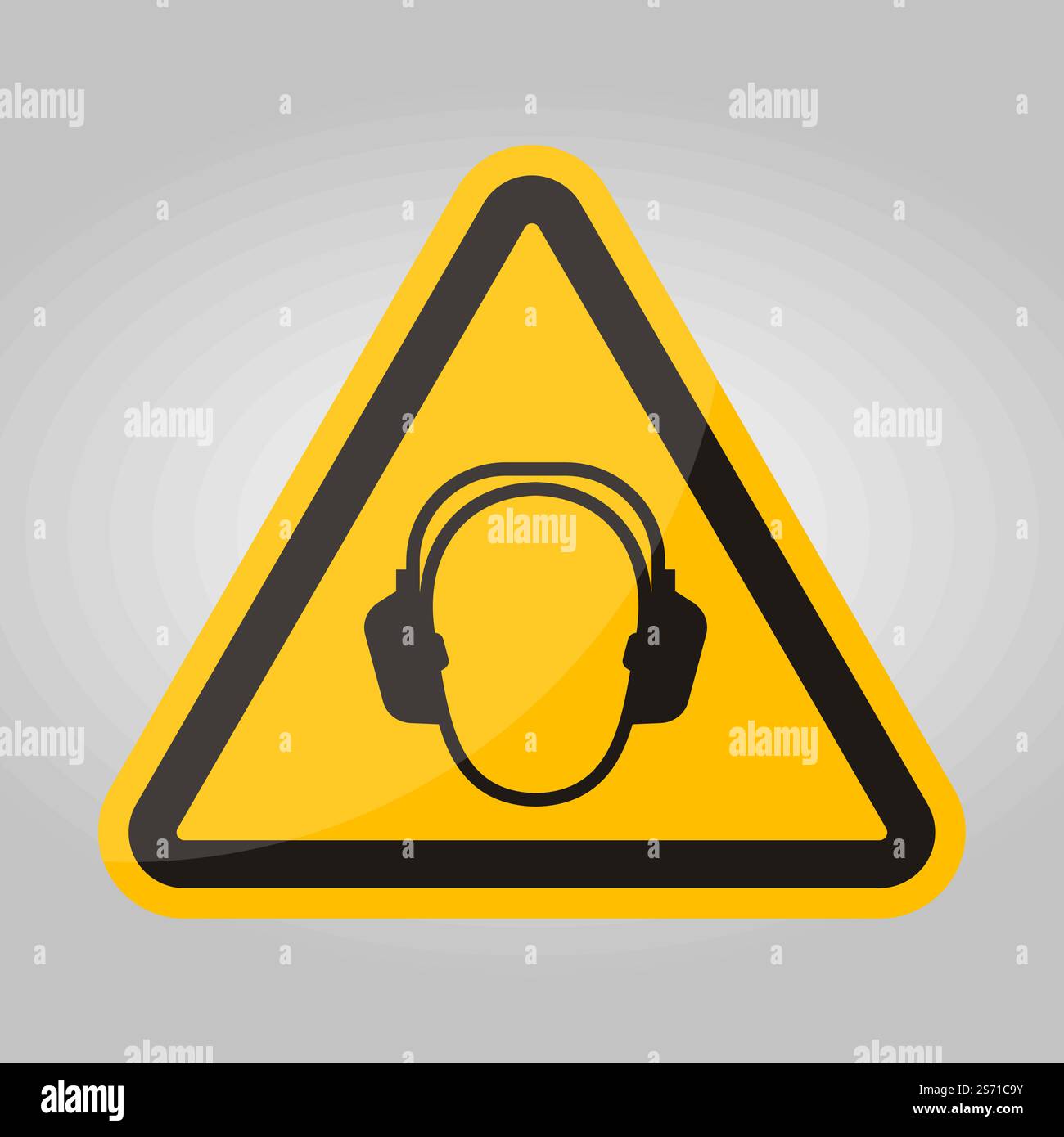 Hearing Protection Symbol Floor Sign Stock Vector Image & Art - Alamy