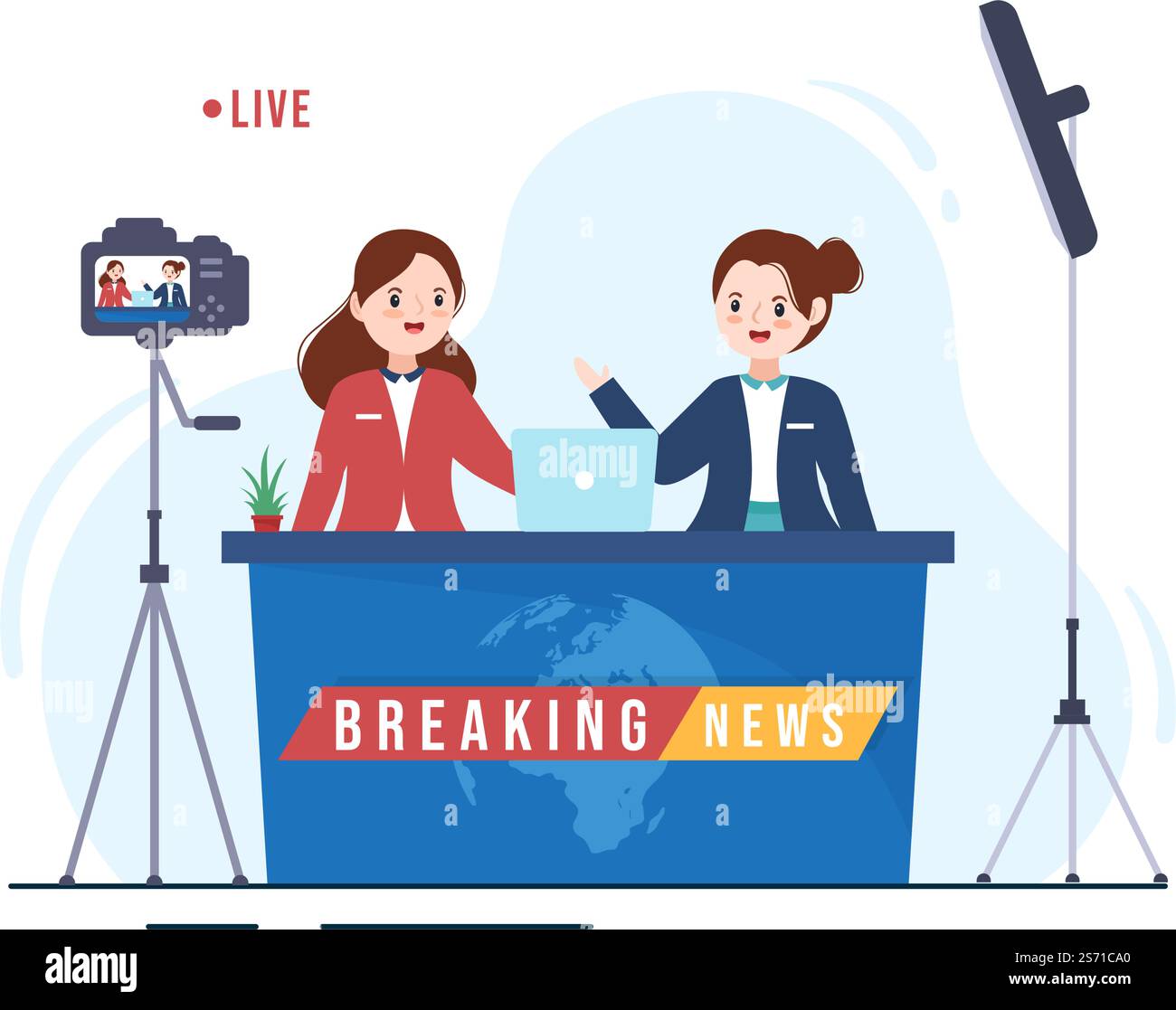 TV Channel Template Hand Drawn Cartoon Flat Illustration Home ...