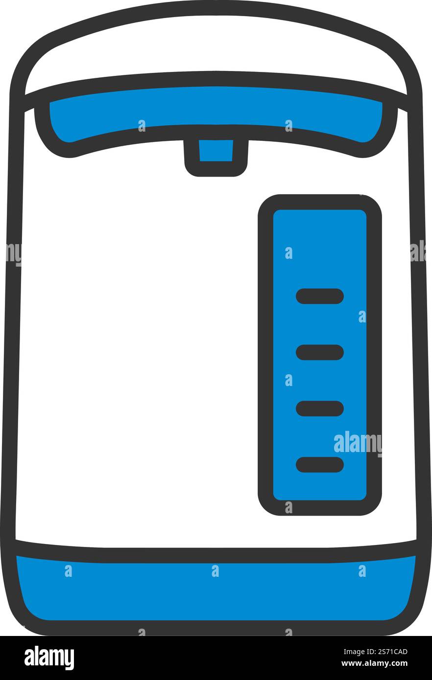 Kitchen Electric Kettle Icon. Editable Bold Outline With Color Fill ...