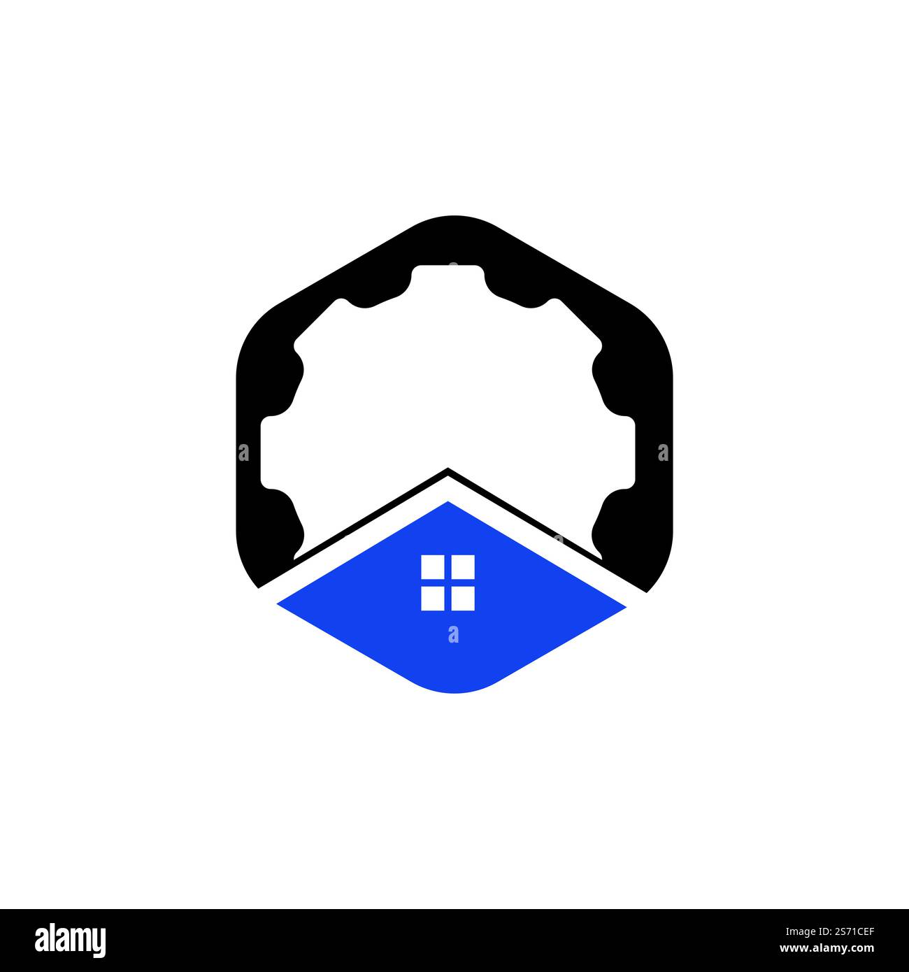 Gear house vector logo design. Gear home technology Logo design ...